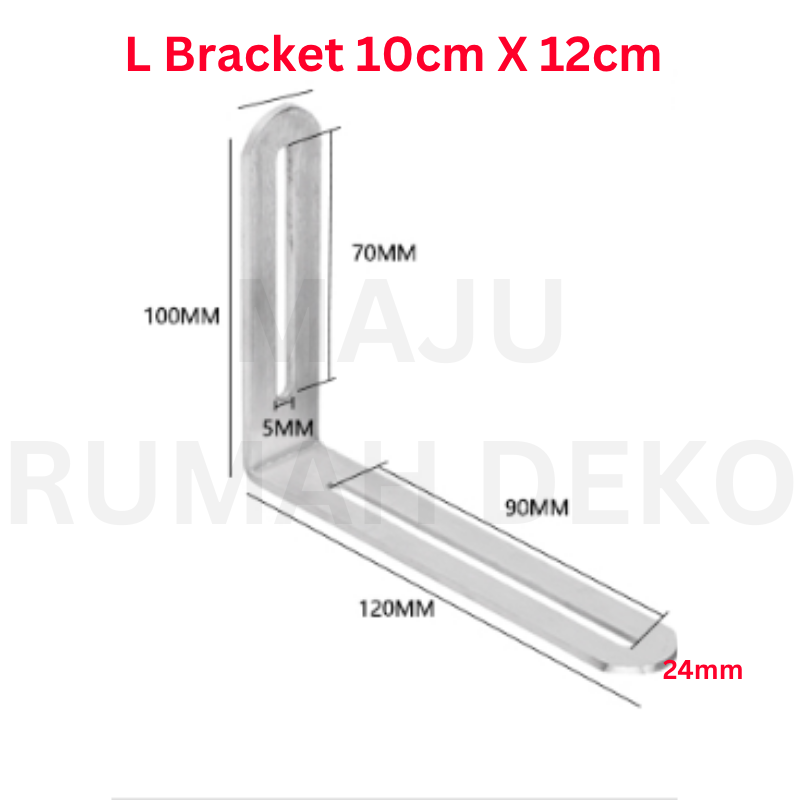 MAJU Multipurpose Stainless Steel 304 Heavy Duty L shape Bracket wall ...