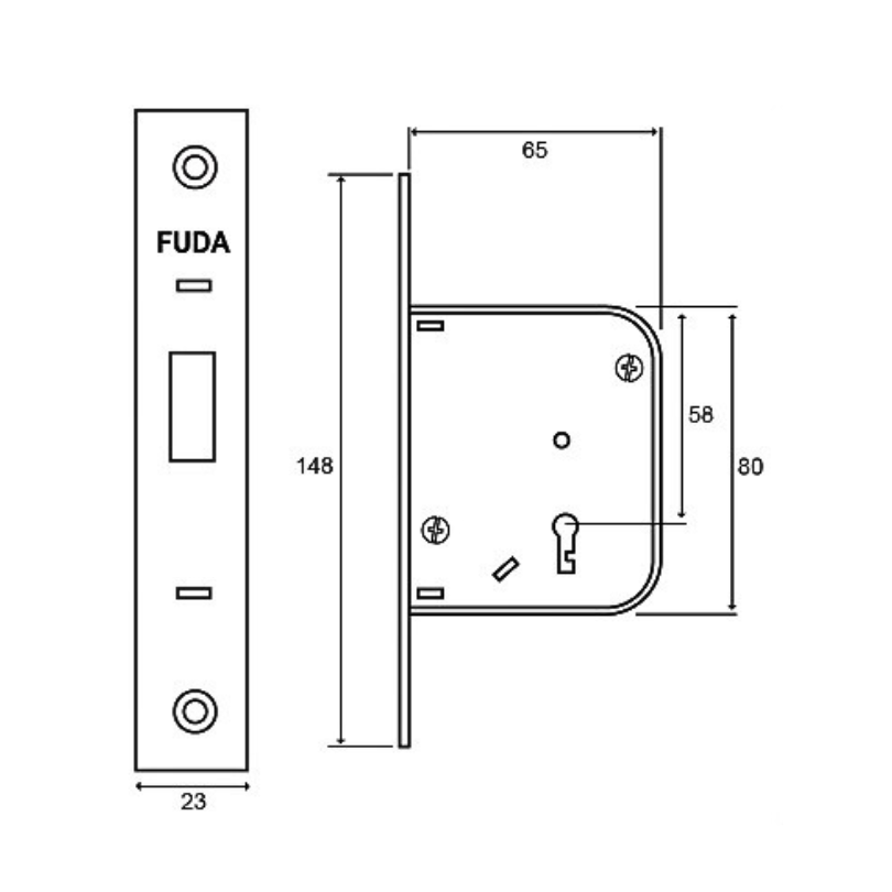 100% ORIGINAL FUDA [402 / F402] Single Hook Lock For Metal Door / Grill ...