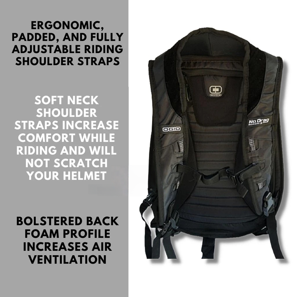 D-Mach Motorcycle Riding Laptop Backpack Carbon Hard Shell Helmet ...
