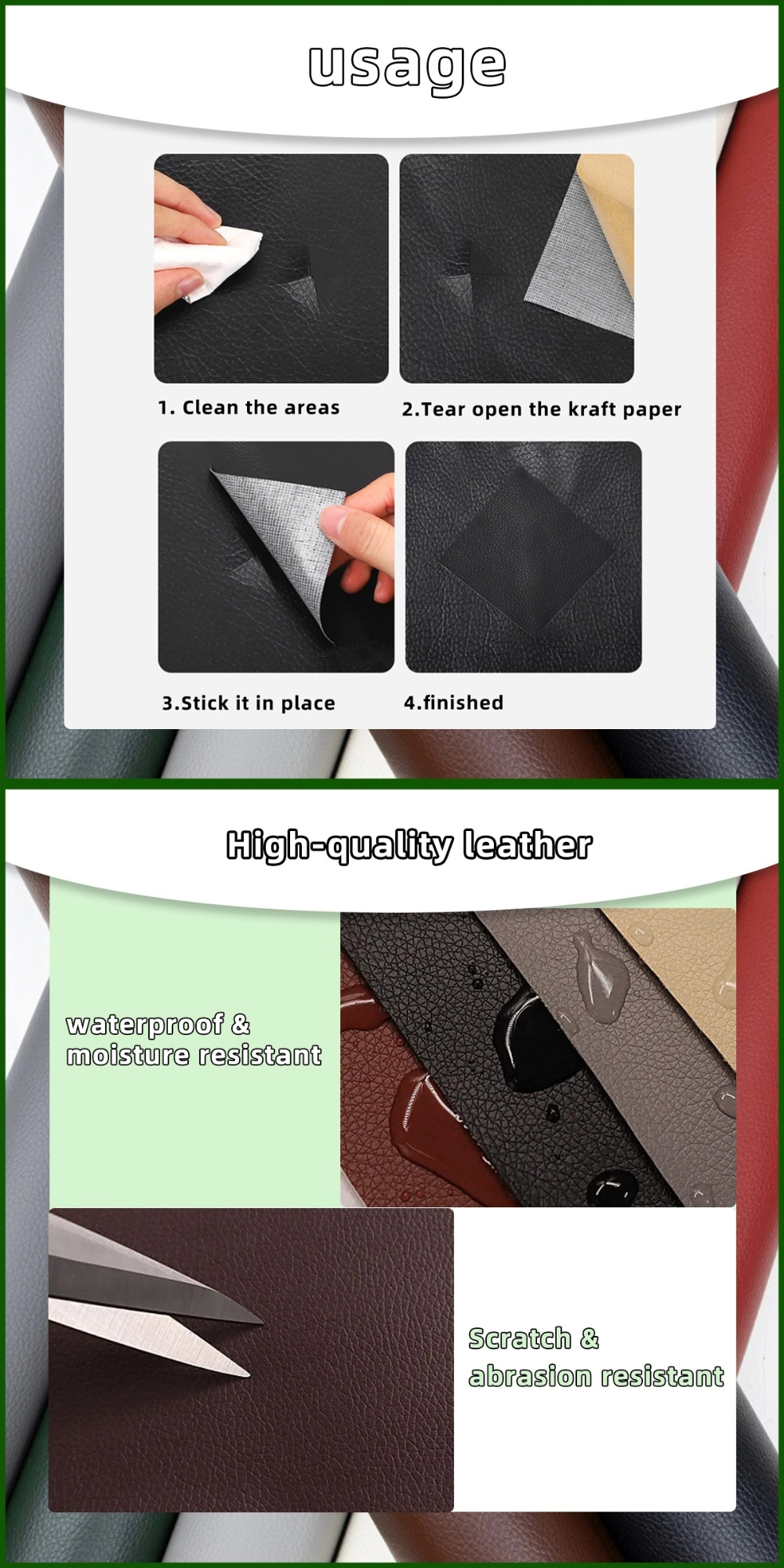 [Ready stock] sofa sticker cover leather leather tape for sofa leather ...