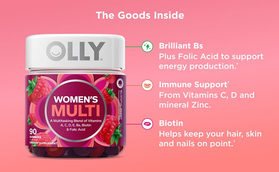 OLLY Multivitamin Gummy | Women's | Men's | Kids Multi + Probiotics ...