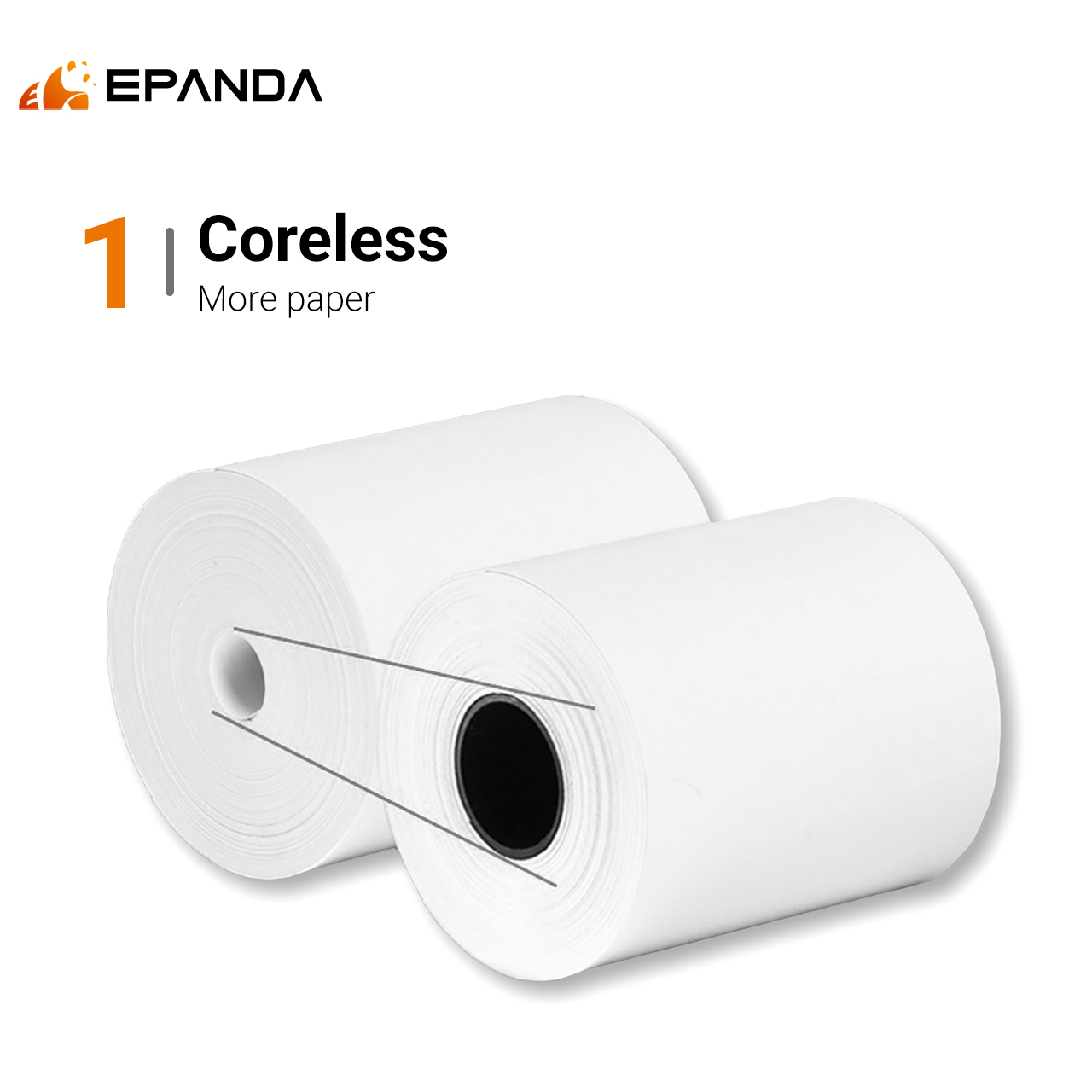 Coreless Thermal Receipt Paper Roll Kertas Resit POS Printer Paper Roll ...