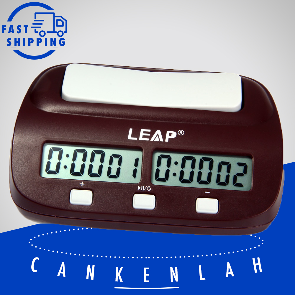 Chess Clock Digital LEAP Brand PQ9907S Count Up/ Down Timer (Wine Red ...