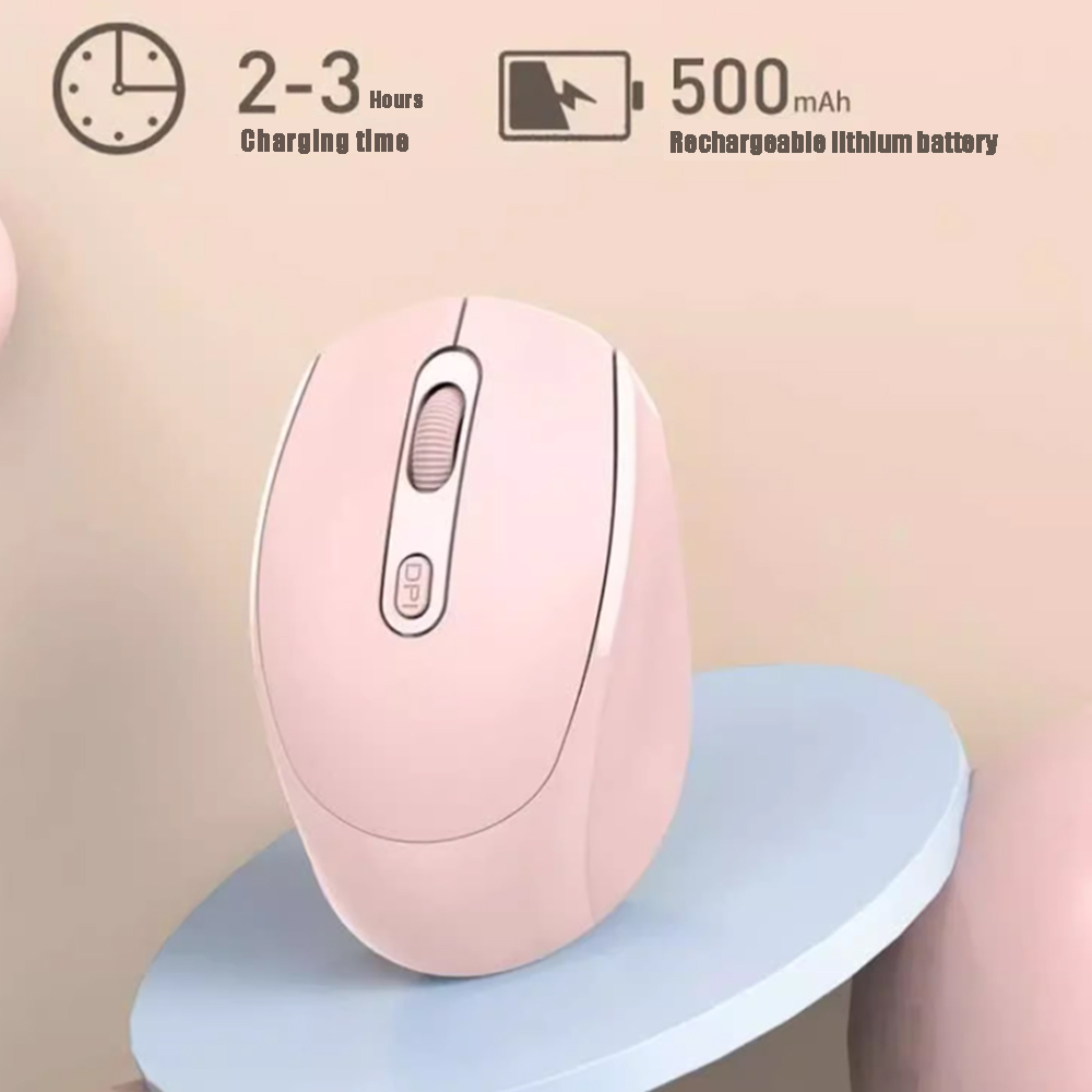 M107 Wireless Mouse 2.4G Charging Silent Bluetooth Cute Female Office Mice for PC Laptop ...