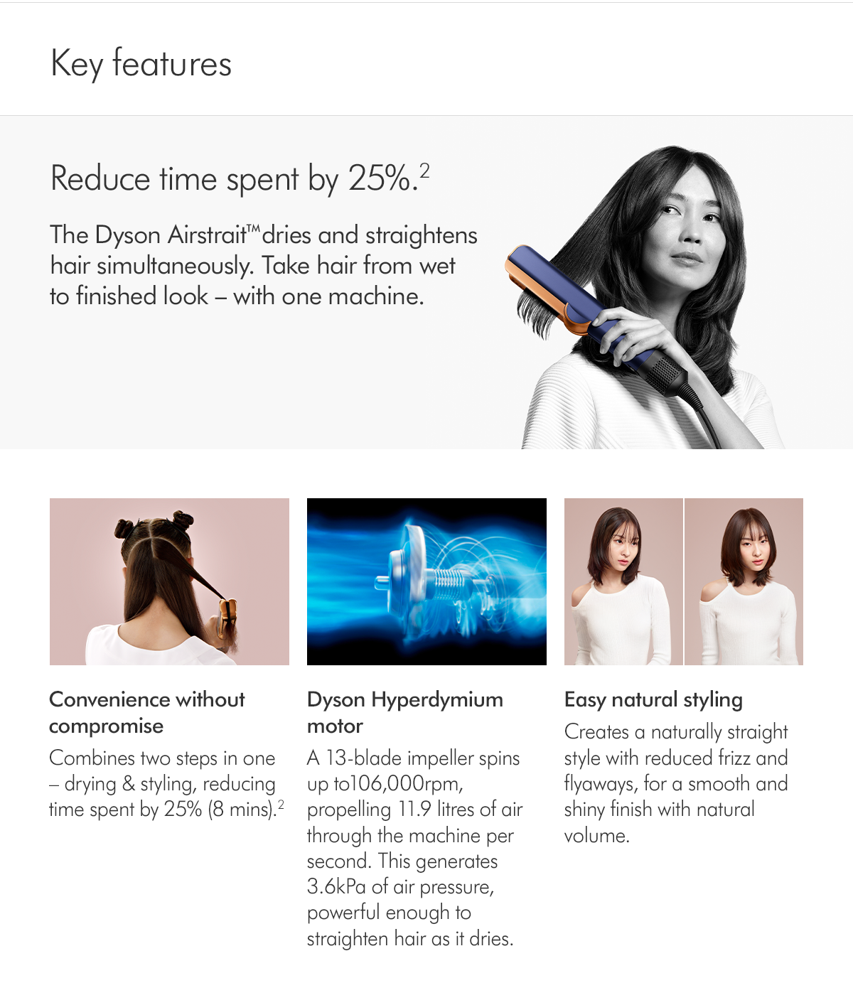 Dyson Airstrait™ dryer and straightener (Prussian Blue) | Wet to dry ...