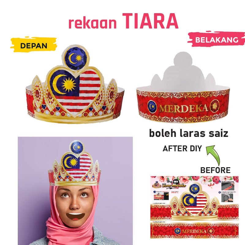 Tanjak Merdeka Budak Topi Merdeka Kraf DIY Hari Merdeka Aktiviti Murid ...
