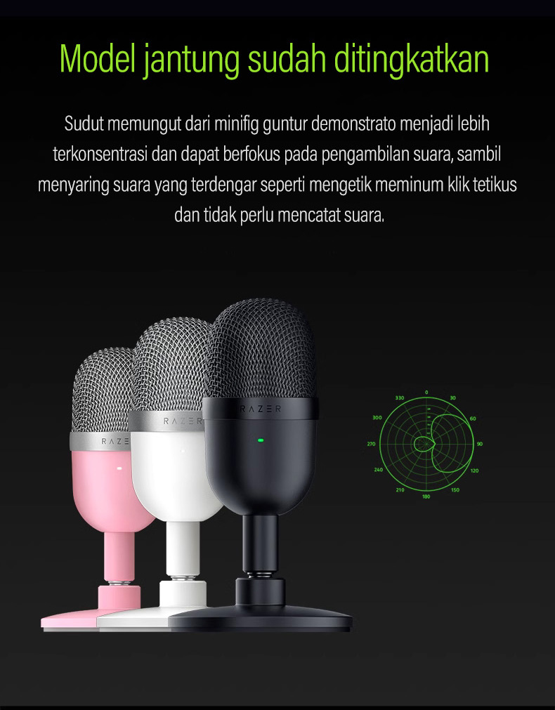 Razer Seiren Mini Gaming Microphone, USB Mini Mic Razer Professional ...