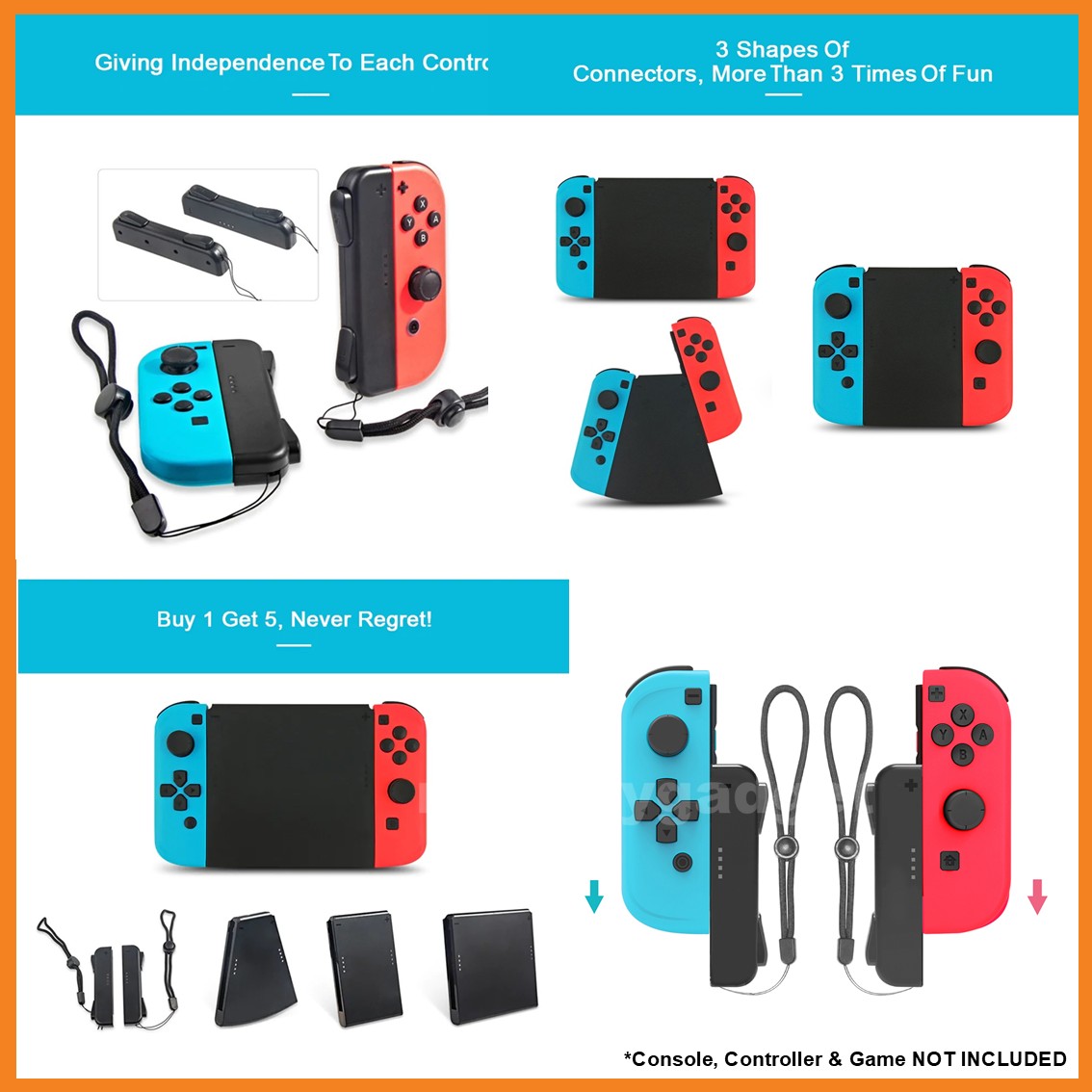 Nintendo Switch OLED V2 V1 5 IN 1 Joy-Con Connector pack Joy Con Holder ...