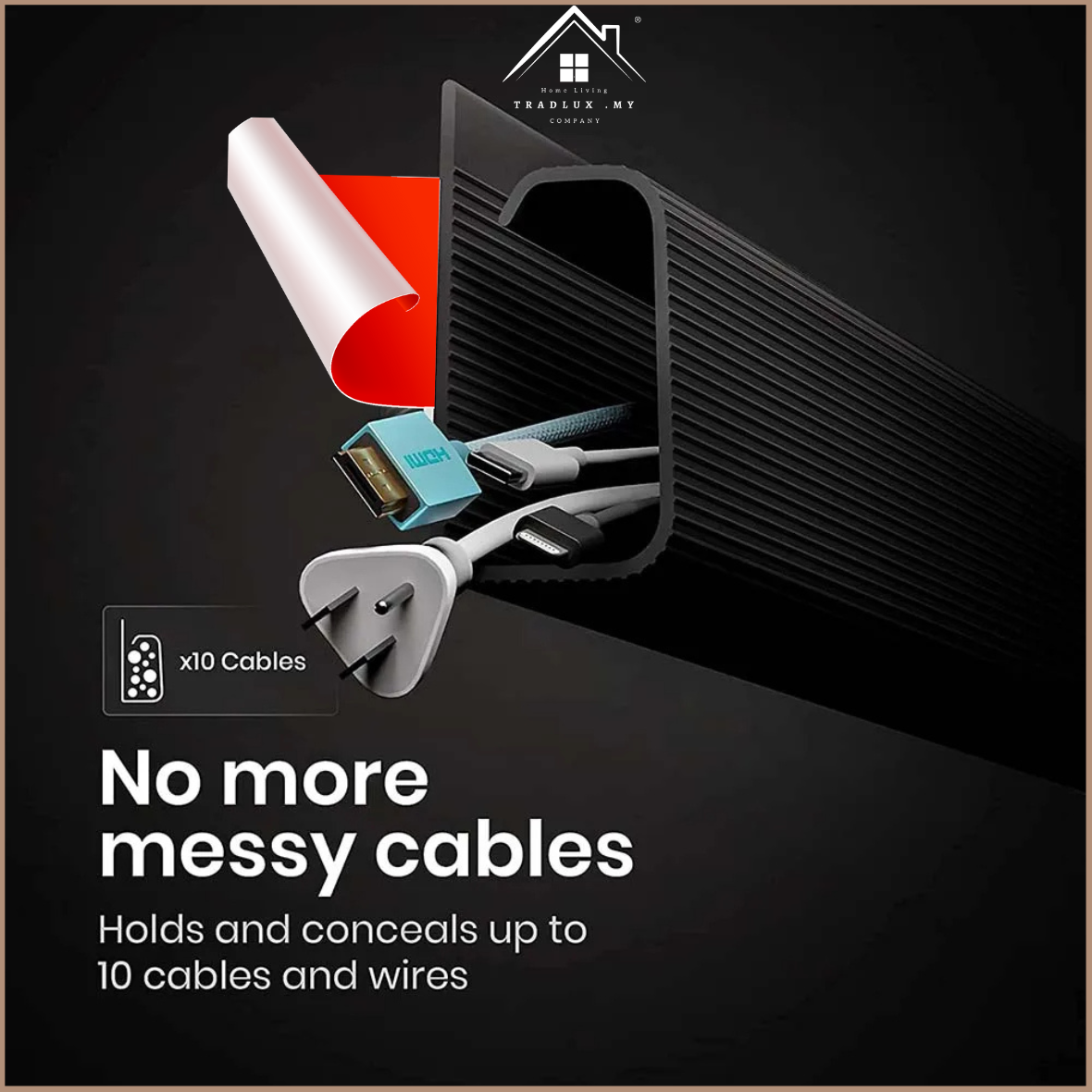 Tradlux Wire Organizer USB Organizer Under-Desk Cable Organizer Self ...