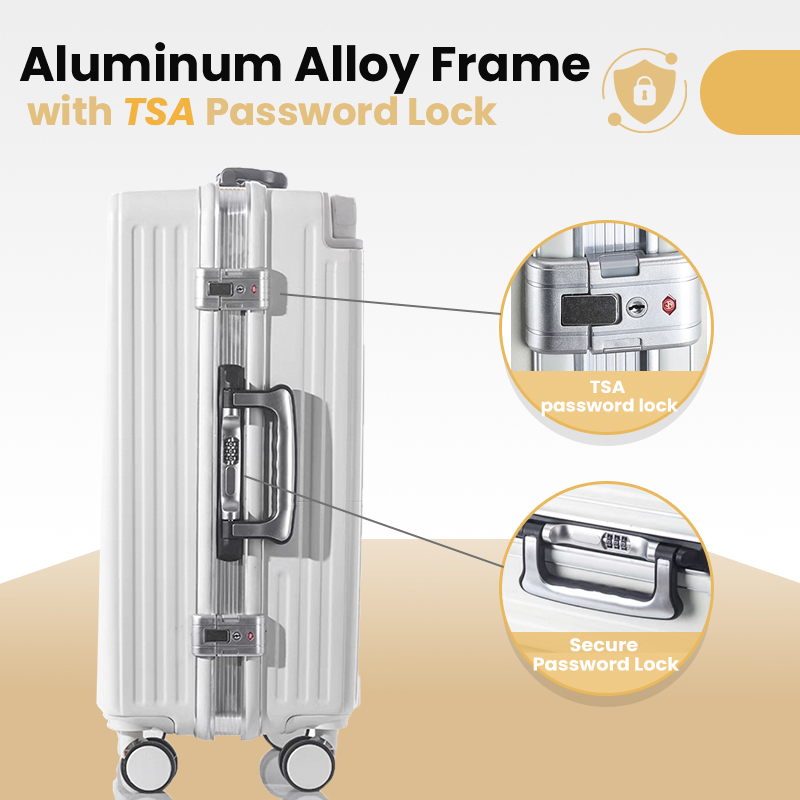 Aluminium Frame 20/24/28 Inch Luggage Travel Wide Handle Suitcase with ...
