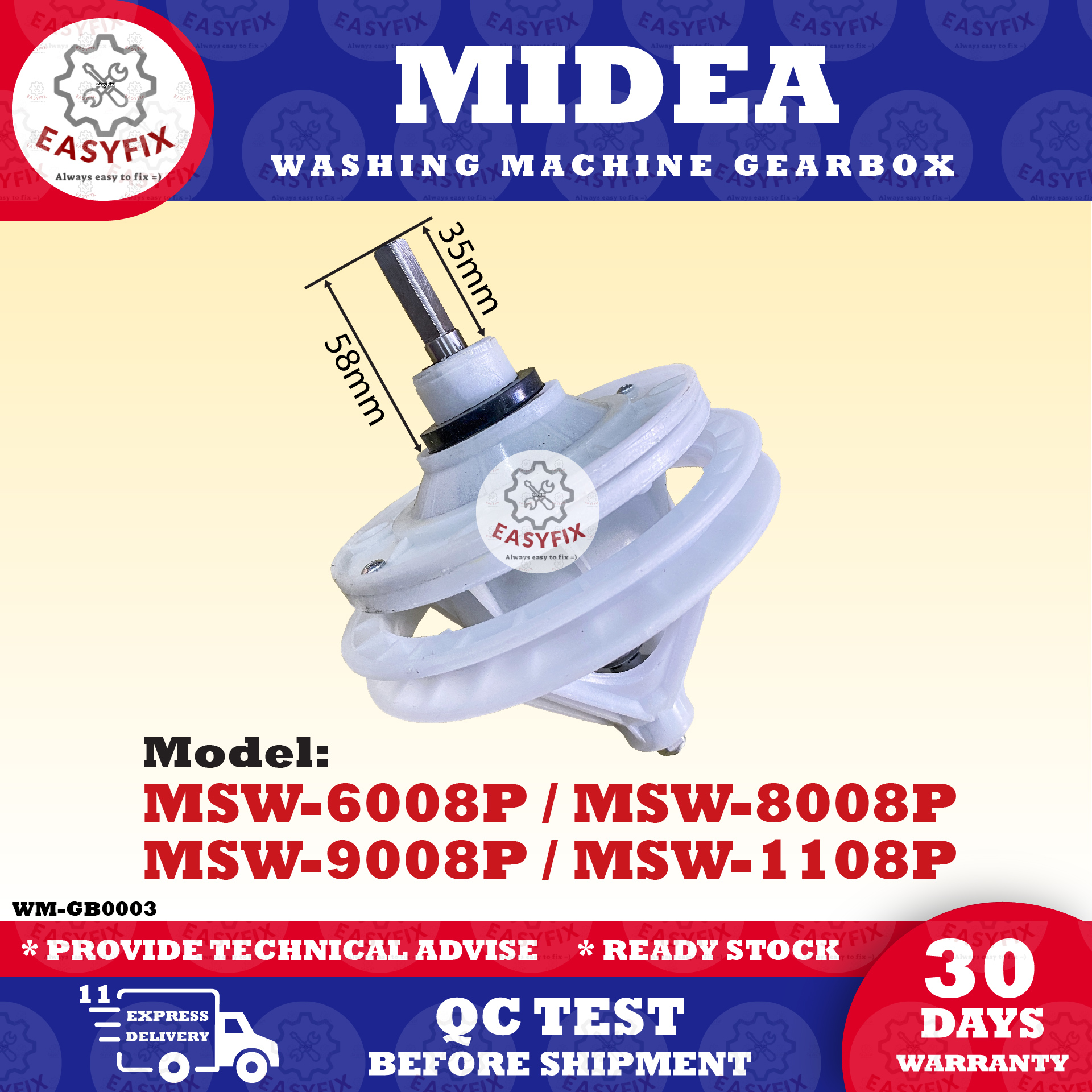 MSW-6008P / MSW-8008P / MSW-9008P / MSW-1108P / MSW-7118P MIDEA SEMI ...