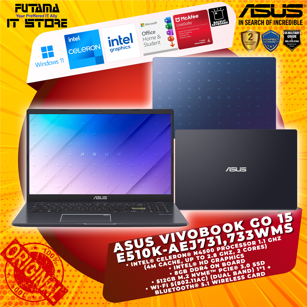ASUS Vivobook Go 15 E510K-AEJ731WMS, E510K-AEJ733WMS | Shopee Malaysia