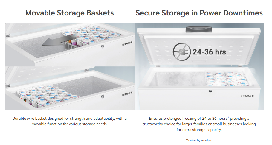 Sharp Dual Function Chest Freezer (160L) SJC168 / Hitachi (145L) Chest ...