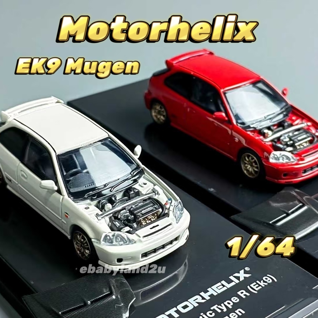 1/64 Motorhelix Honda Civic Type R EK9 Spoon Mugen Diecast Scale 64 Vehicle Models Collection ...