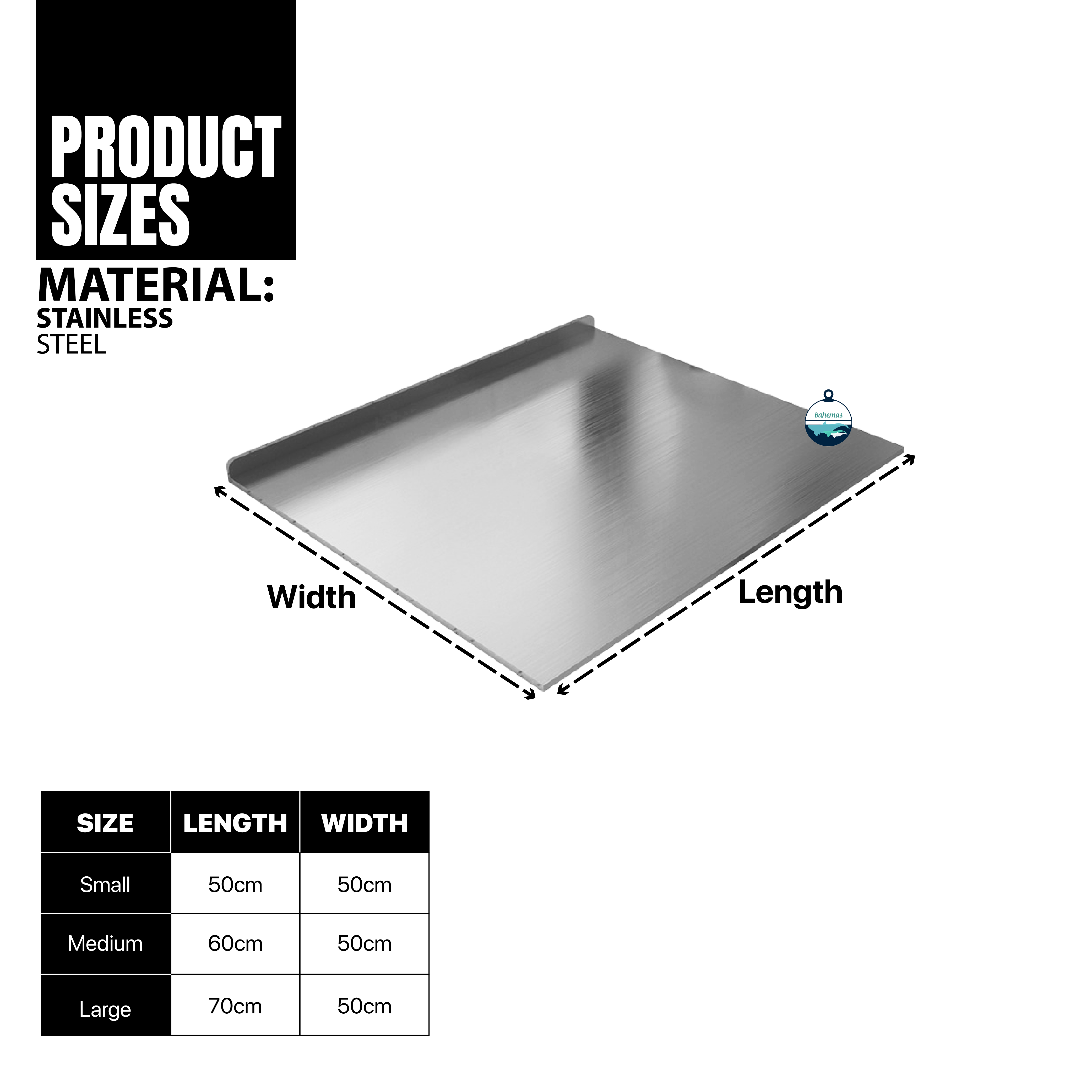Cutting Board 304 Stainless Steel Chopping Board Kitchen Papan Pemotong ...