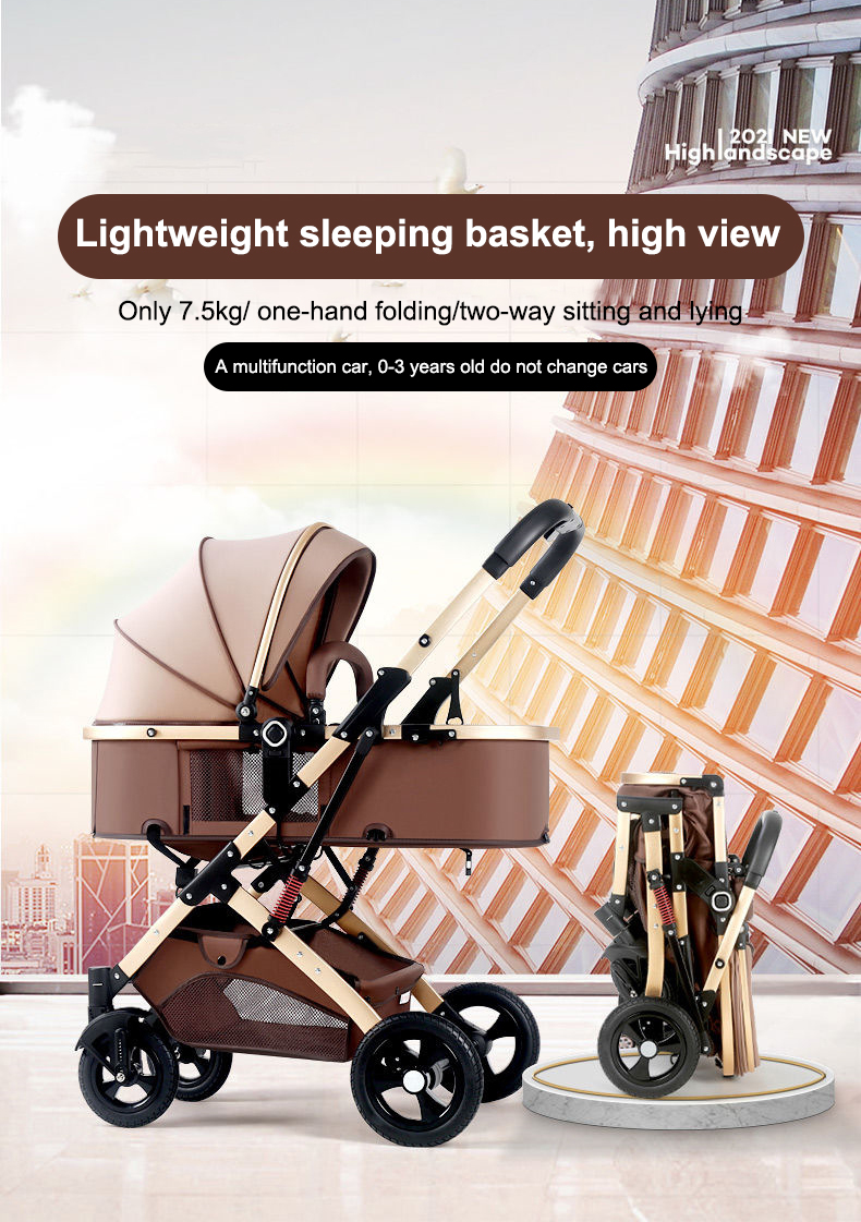 foldable two-way stroller, magic stroller, 4-wheel 360 rotation ...