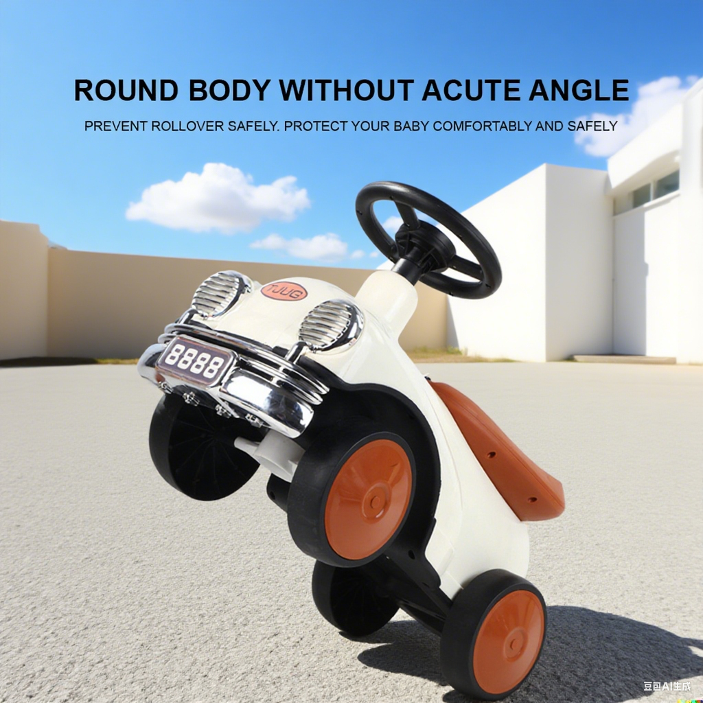 4 Wheels Ride On Toy Car / Push Baby Car with Music & Lights/ Kereta ...