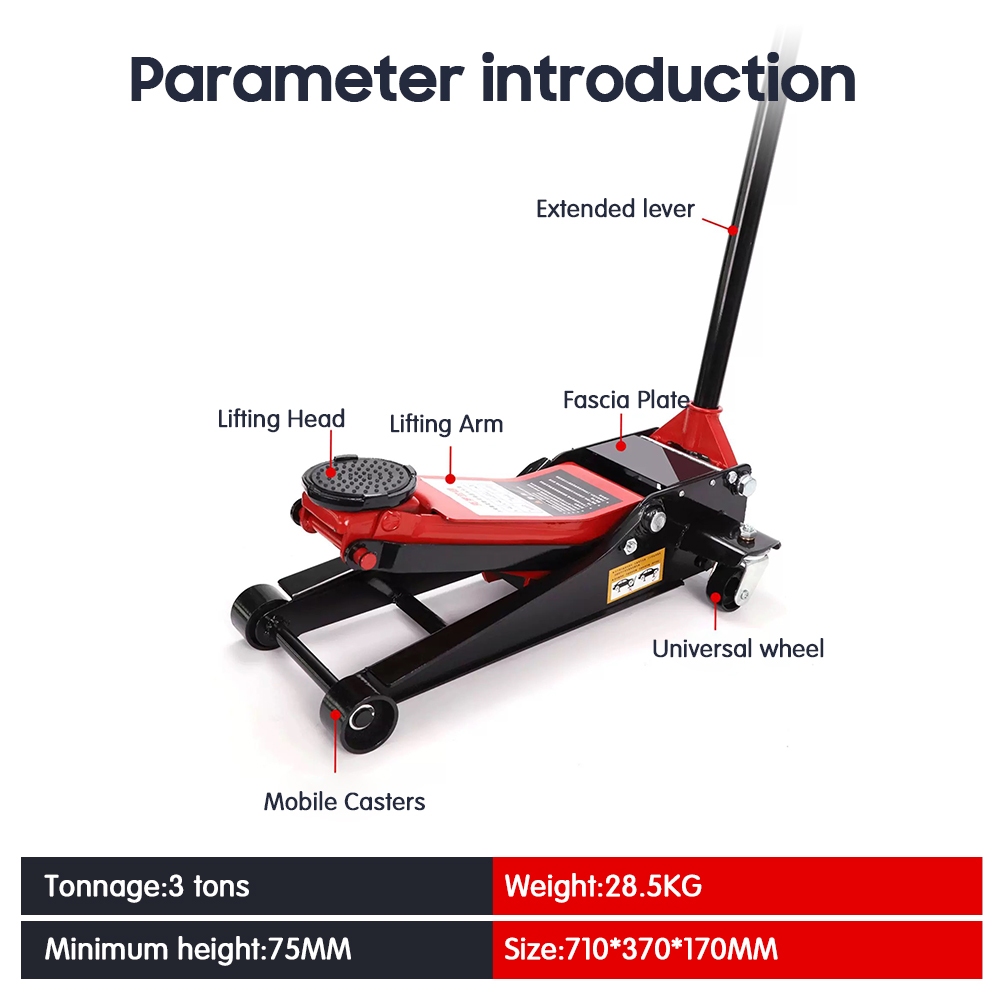【Limited Offer】Heavy Duty 3 Ton Floor Jack Hydraulic Floor Jek Kereta ...