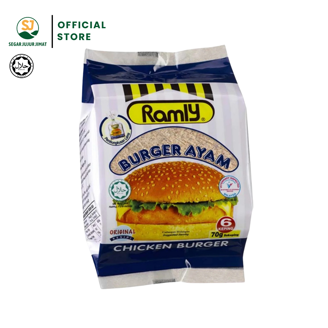 𝗢𝗿𝗶𝗴𝗶𝗻𝗮𝗹 Ramly Burger Ayam (Chicken) / Lembu (Beef) 300g (6 x 50g ...