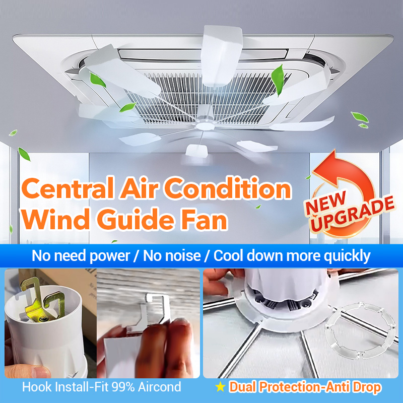 Anti-drop Aircond Guide Fan Cassette Aircon Central Fan 360° Aircond ...