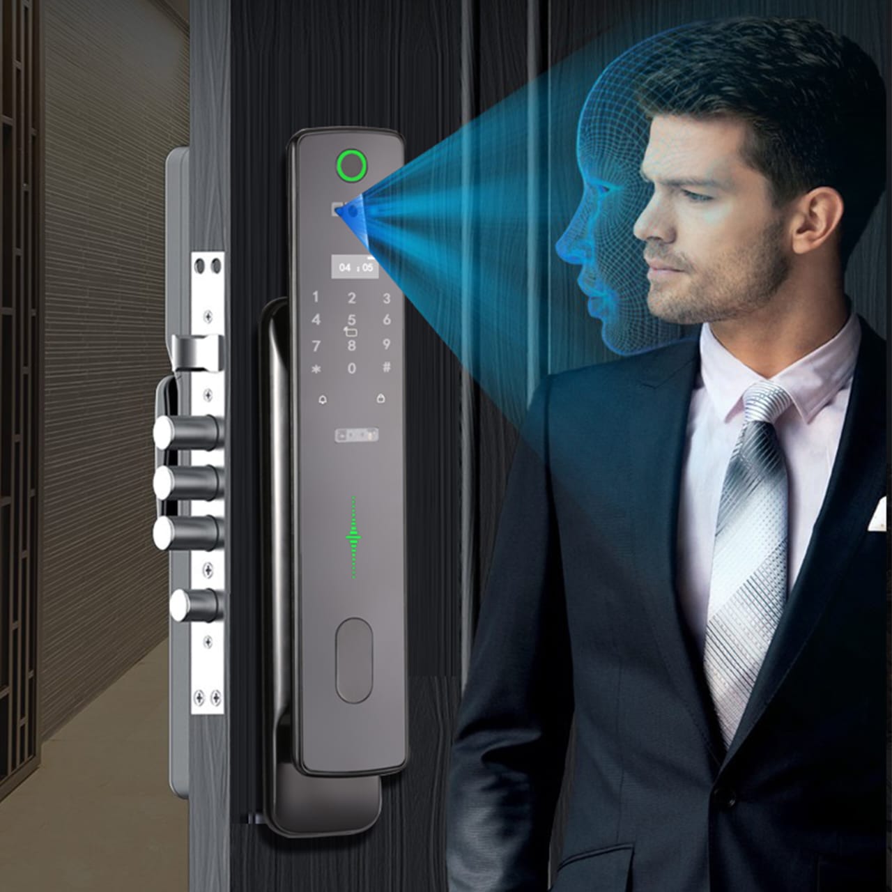 VIDA GLOBAL Q10 Tuya Smart Door Lock 3D Face Recognition Palm Vein ...