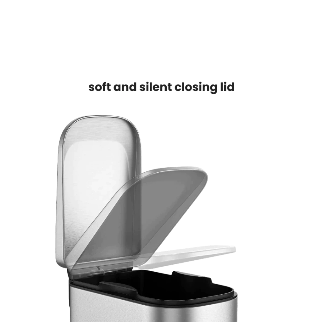 Toilet Dustbin with Cover 6L/10L | Soft Closing Lid | Stainless Steel ...