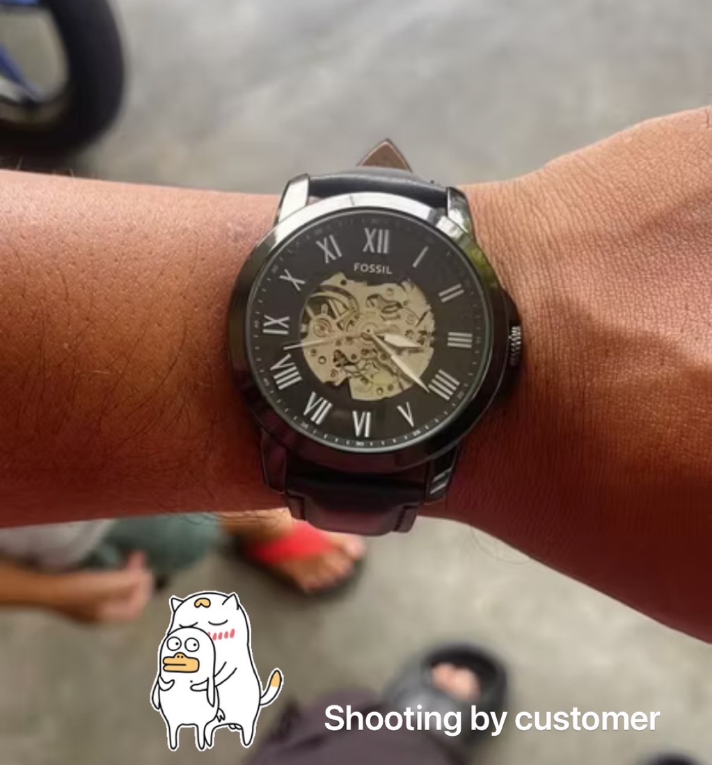 Fossil Men's ME3099 Grant Automatic Dark Brown Leather Watch | Shopee ...