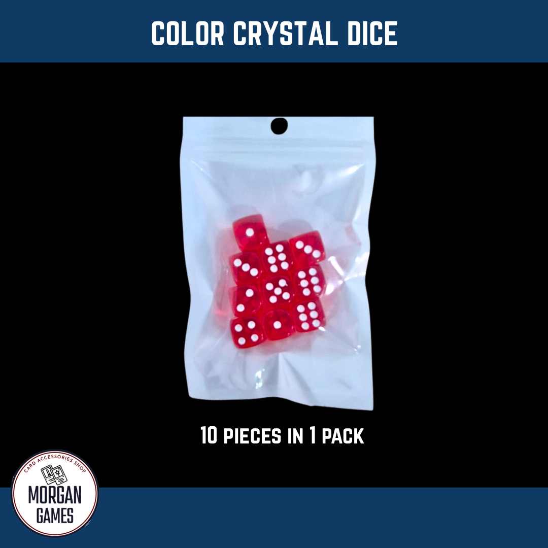【Morgan Games】[Ready Stock] 10 Pieces Crystal Color Dice for TCG Card ...