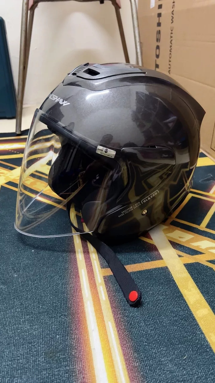 Gracshaw G919i Glazzo Mono Plain Colour Helmet G919i Helmet ARC RITZ ...