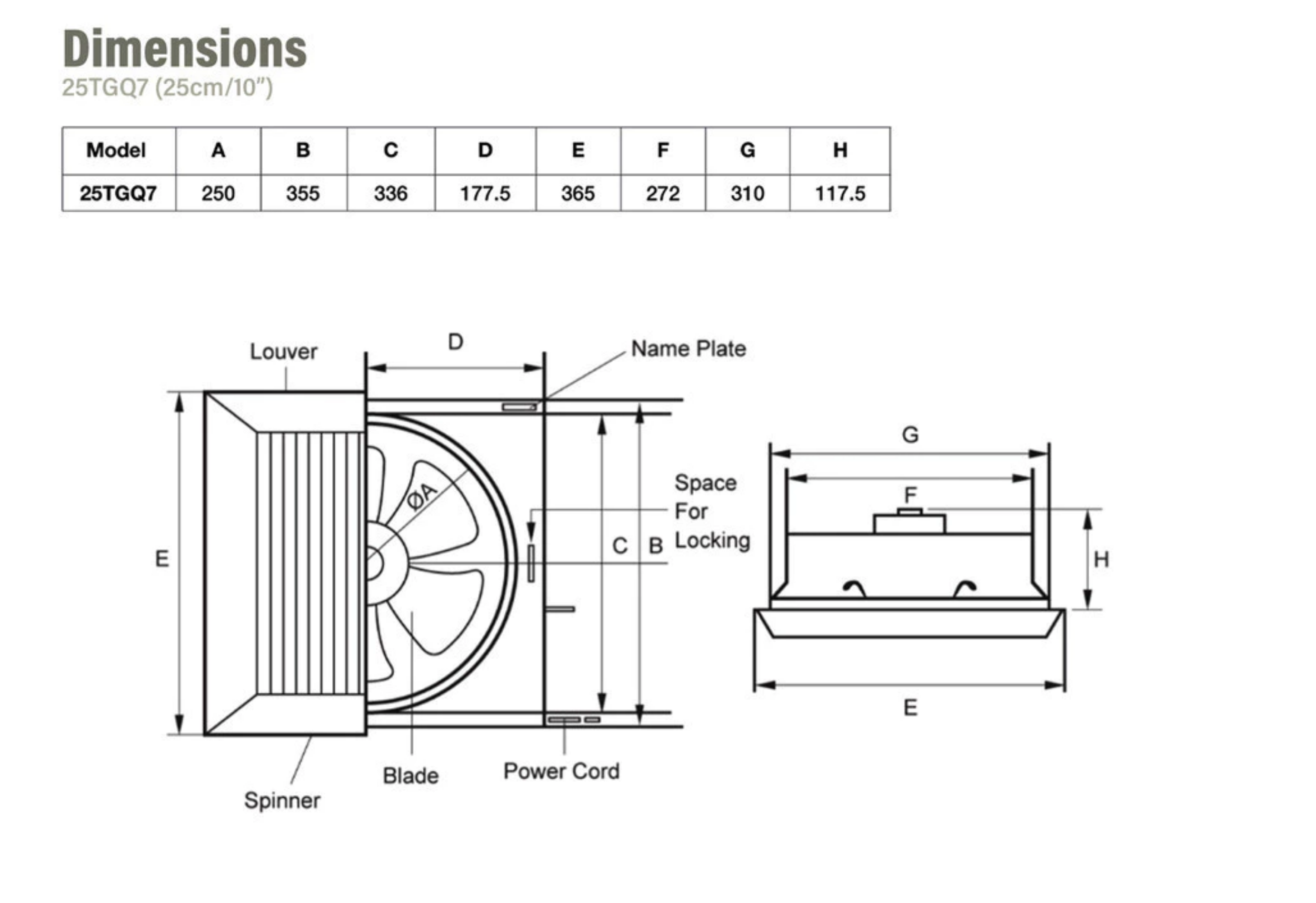 KDK CEILING MOUNT EXHAUST FAN 15TGQZ 20TGQF 25TGQ7 VENTILATING FAN ...