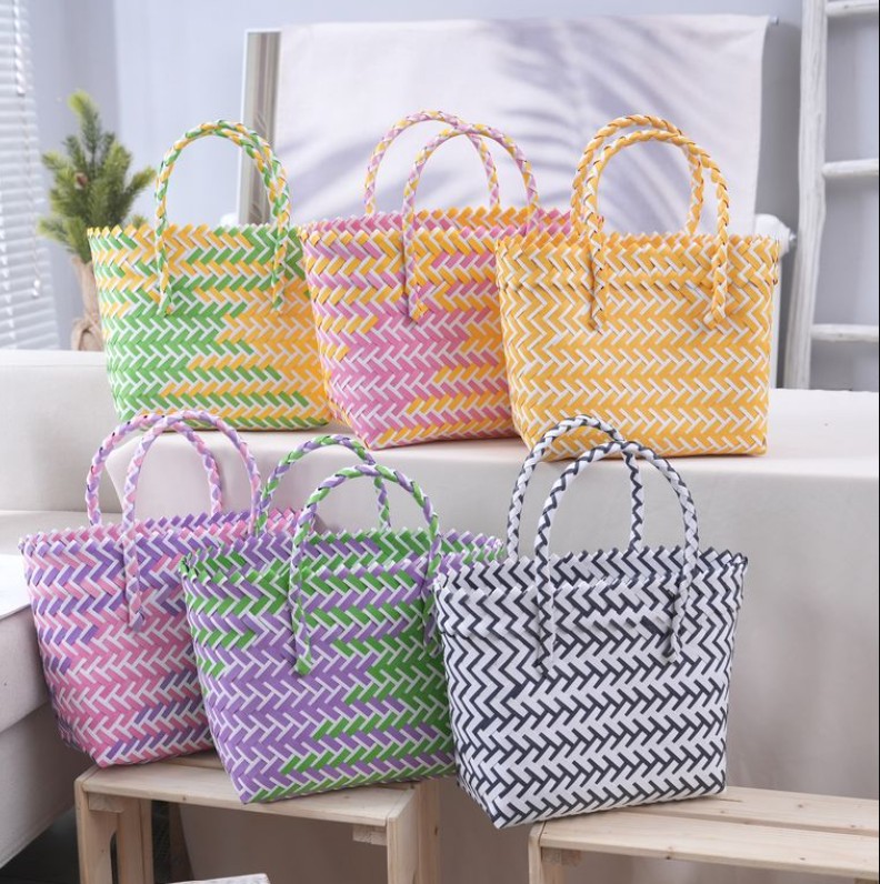Beg Anyaman Goodies Bag(M) Bakul Anyaman Beg Doorgift Plastic Woven Bag ...