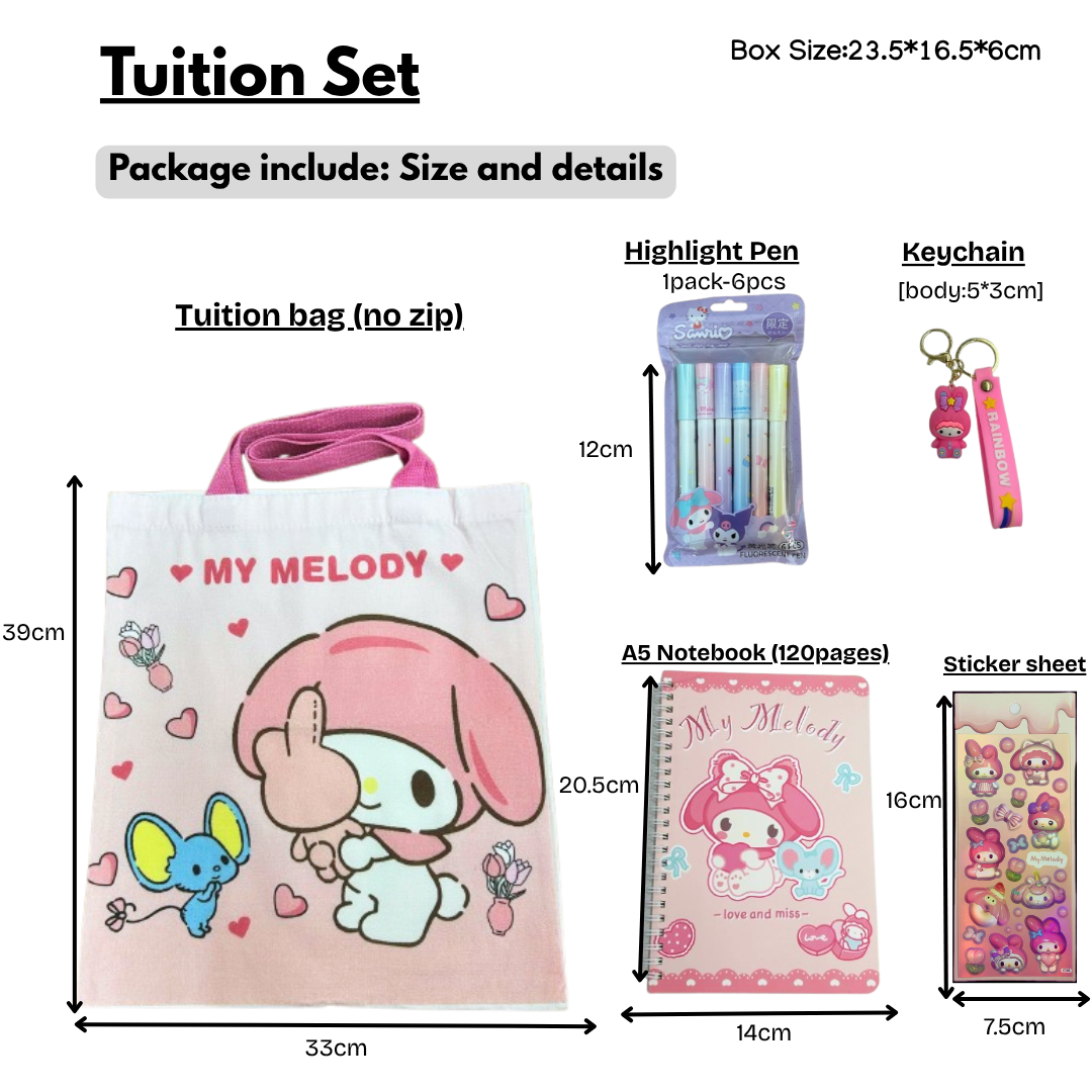 Student Gift Box Set Stationary Set Alat Tulis Cute Cartoon Doorgift ...
