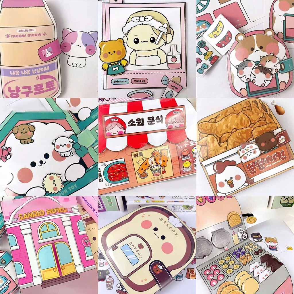 Quiet Book Series 2 Precut Bread Factory Fried Chicken Educational ...