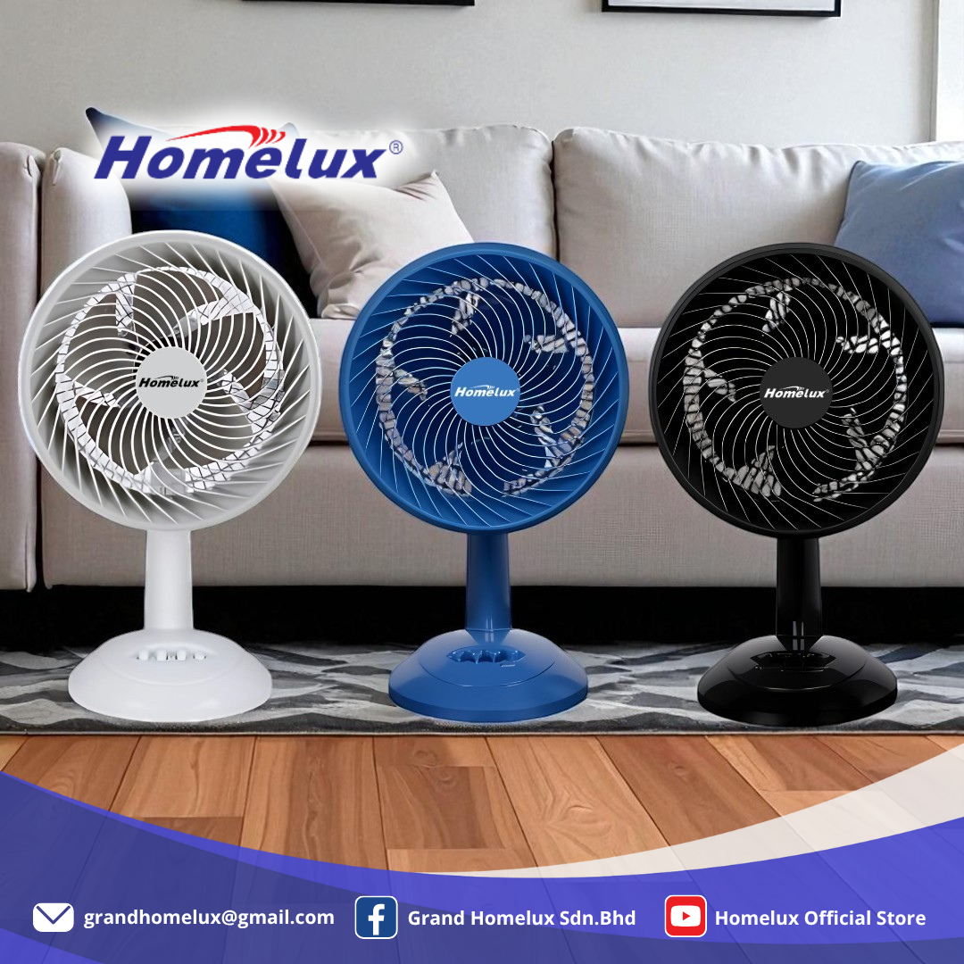HOMELUX CIRCULATION TABLE FAN HTF-208PW KIPAS MEJA 8 INCH | Shopee Malaysia