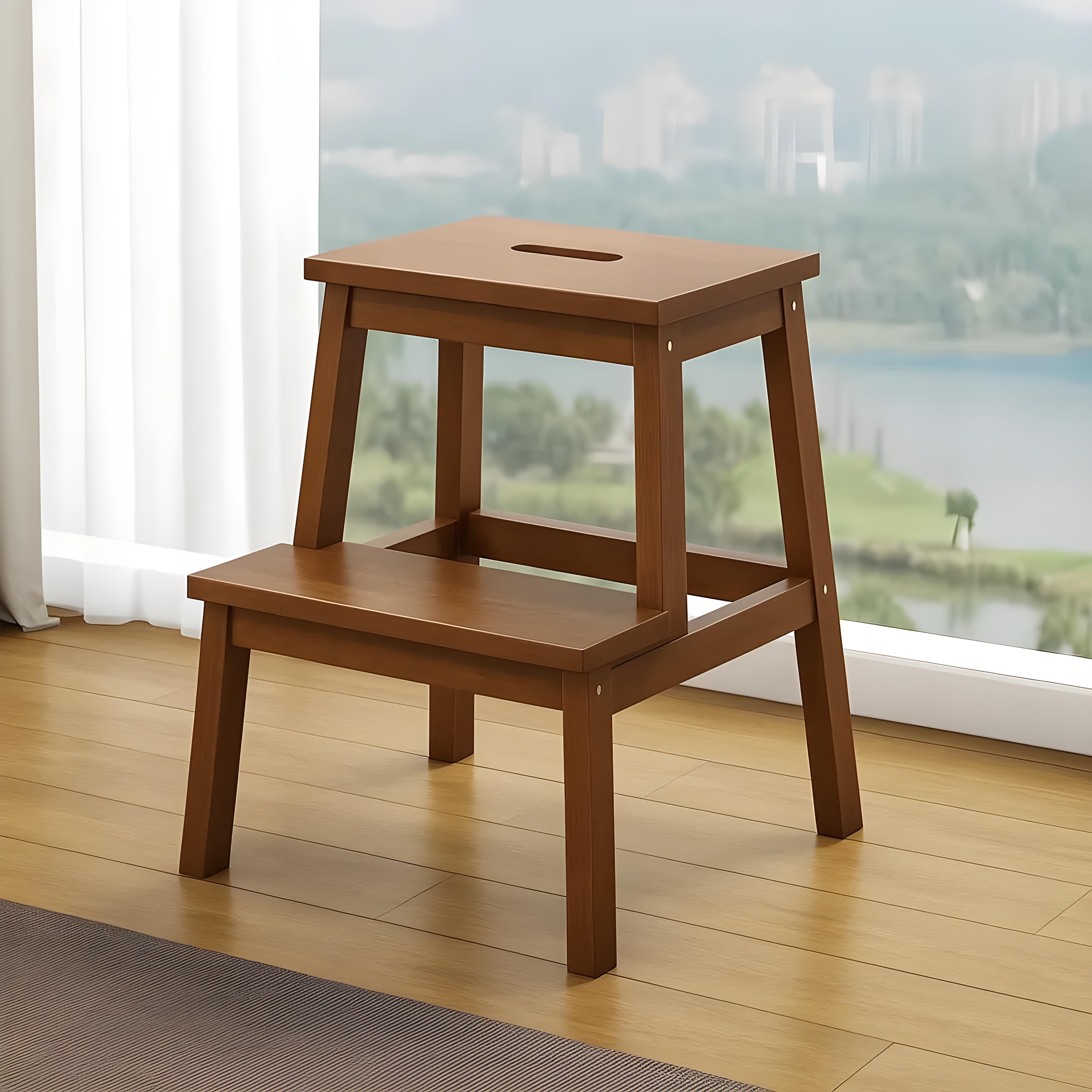 🇲🇾 Kerusi Tangga Kayu Kecil, 2 Step Wooden Step Stool Ladder, Tangga ...
