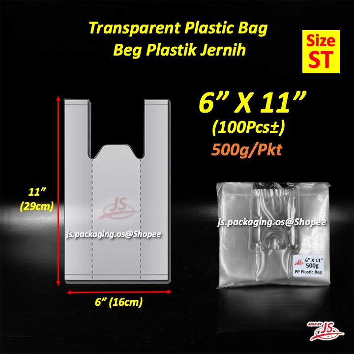PP Singlet Plastic Bag Transparent Plastik Jernih 500g/Pkt Plastik ...