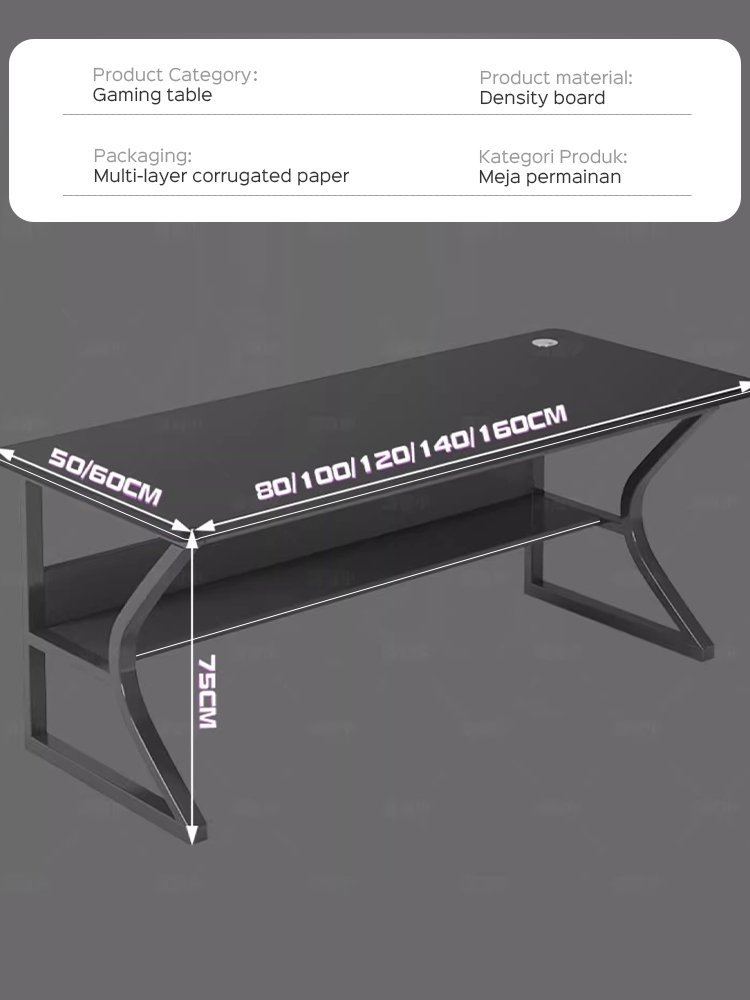 KUCADI Gaming Table Thicker & Stable Anti-Scratch Table Carbon Fiber ...