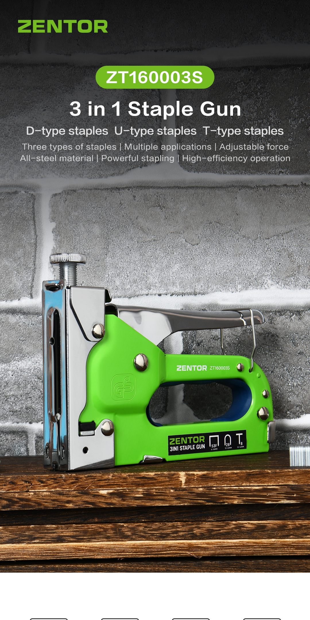 ZENTOR 3-in-1 Heavy Duty Stapler Gun | Compatible with Staples, U-Shape ...