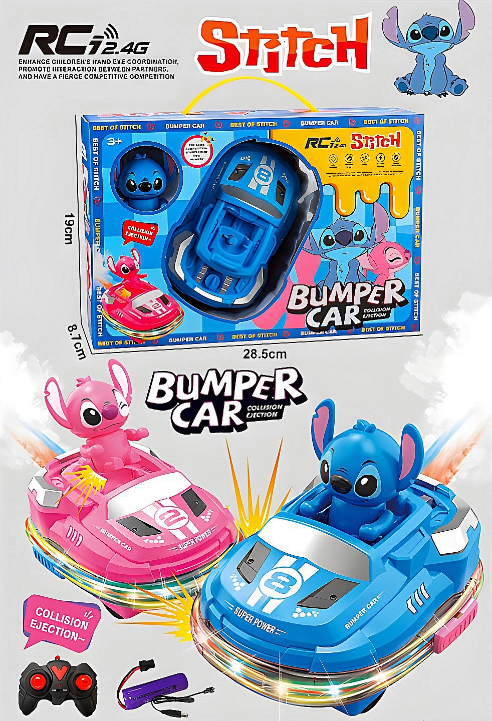 Stitch Remote Control 2.4GHz Bumper Car | Shopee Malaysia