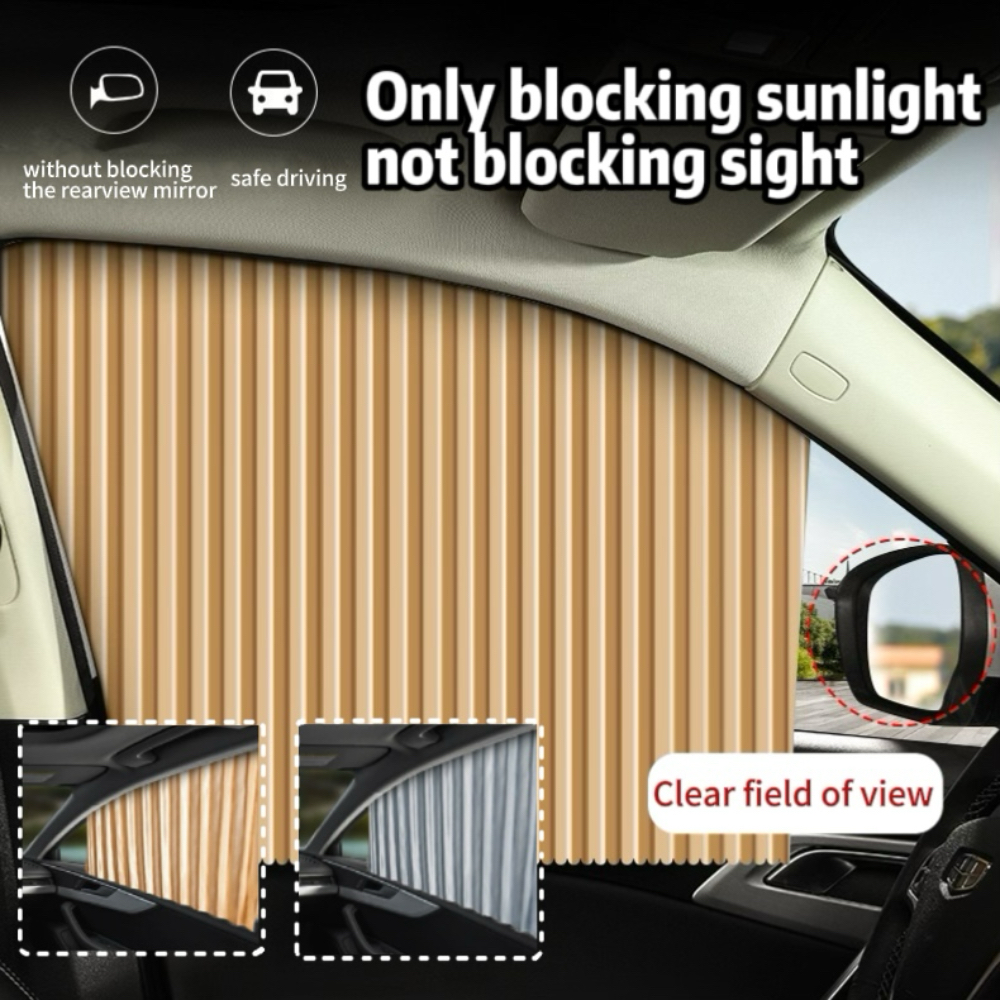 4 pcs Car Window Curtain Sunscreen Protector UV Magnetic Foldable ...