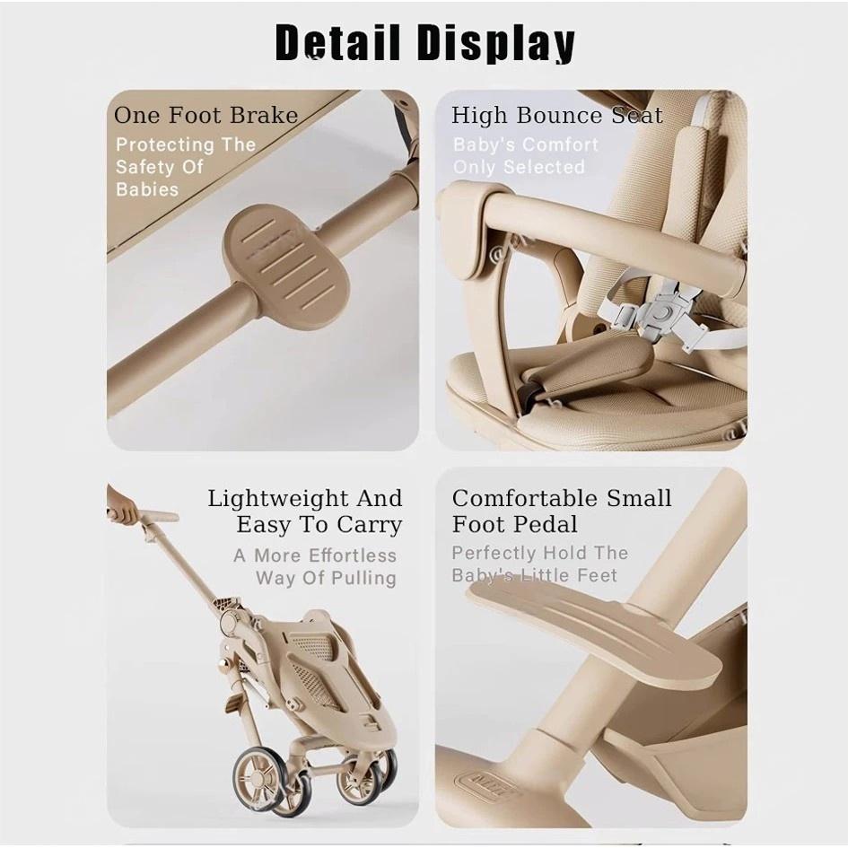 Stroller Bayi Boleh Lipat Duduk Dan Baring Dua Hala Stroller Kanak ...