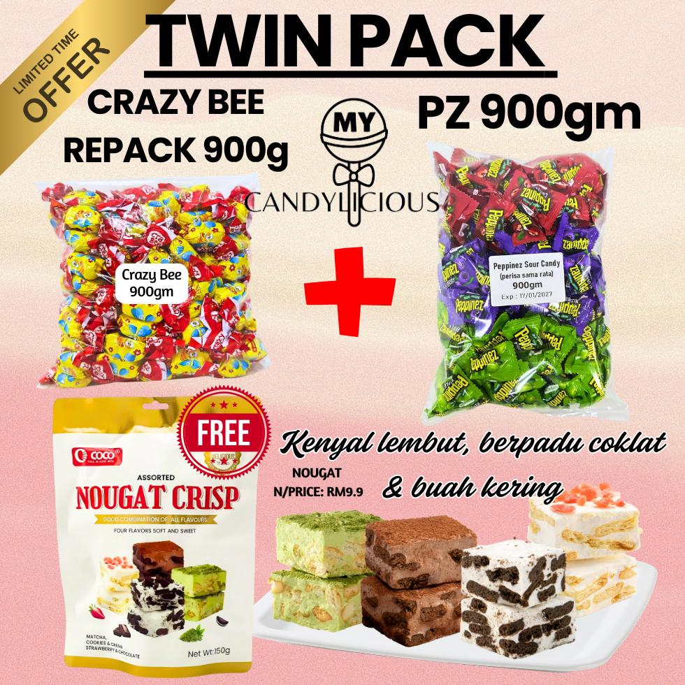 1kg ROSHEN Crazy Bee Jelly Candy Gula-Gula Viral Gummy Halal Candy ...