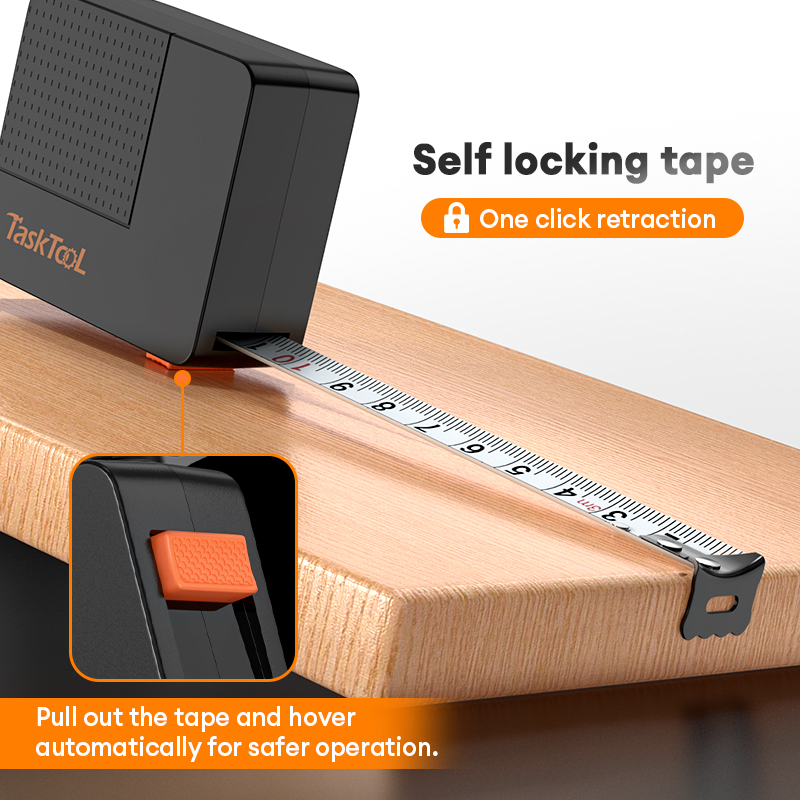 TASKTOOL Auto Lock Measuring Tape 3M 10Ft Dual Metric Imperial Self ...