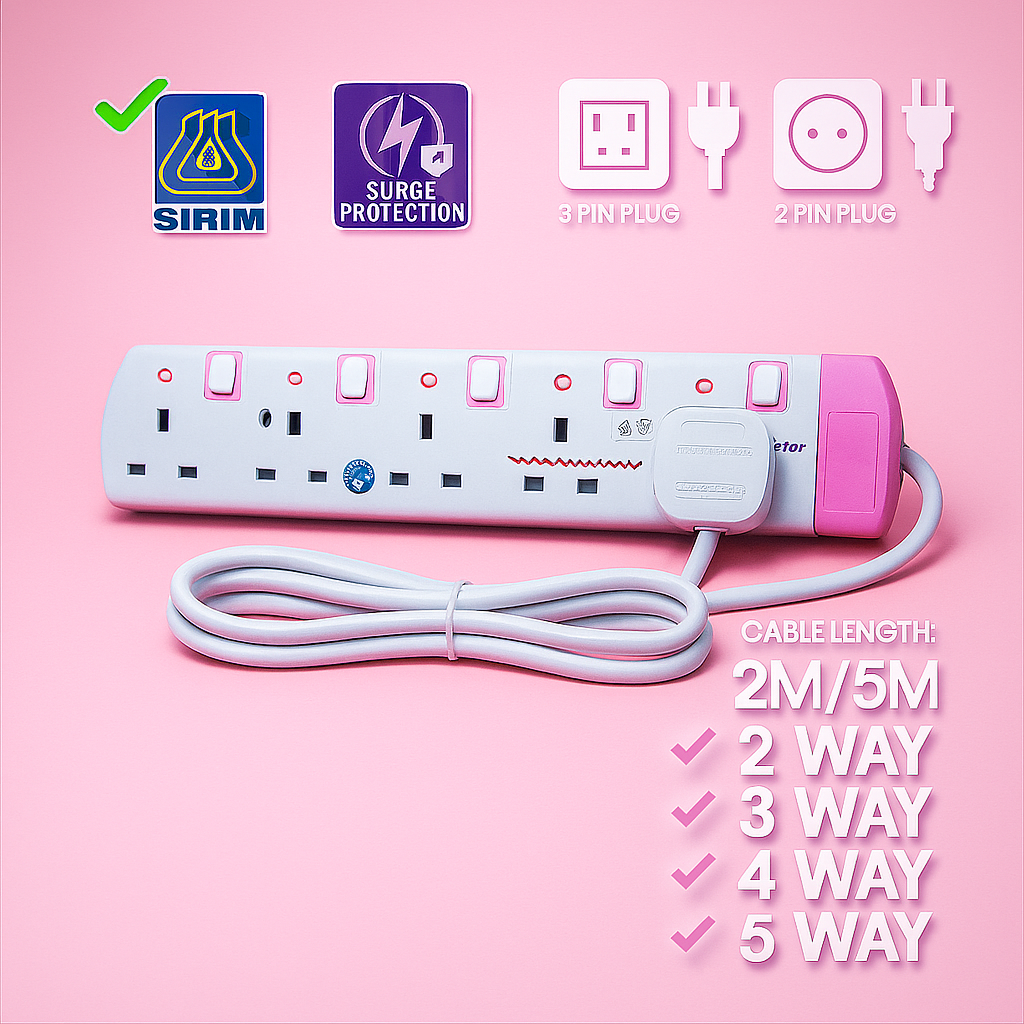 Extension Plug with Sirim Approved 13A Trailing Socket Extension Cord ...