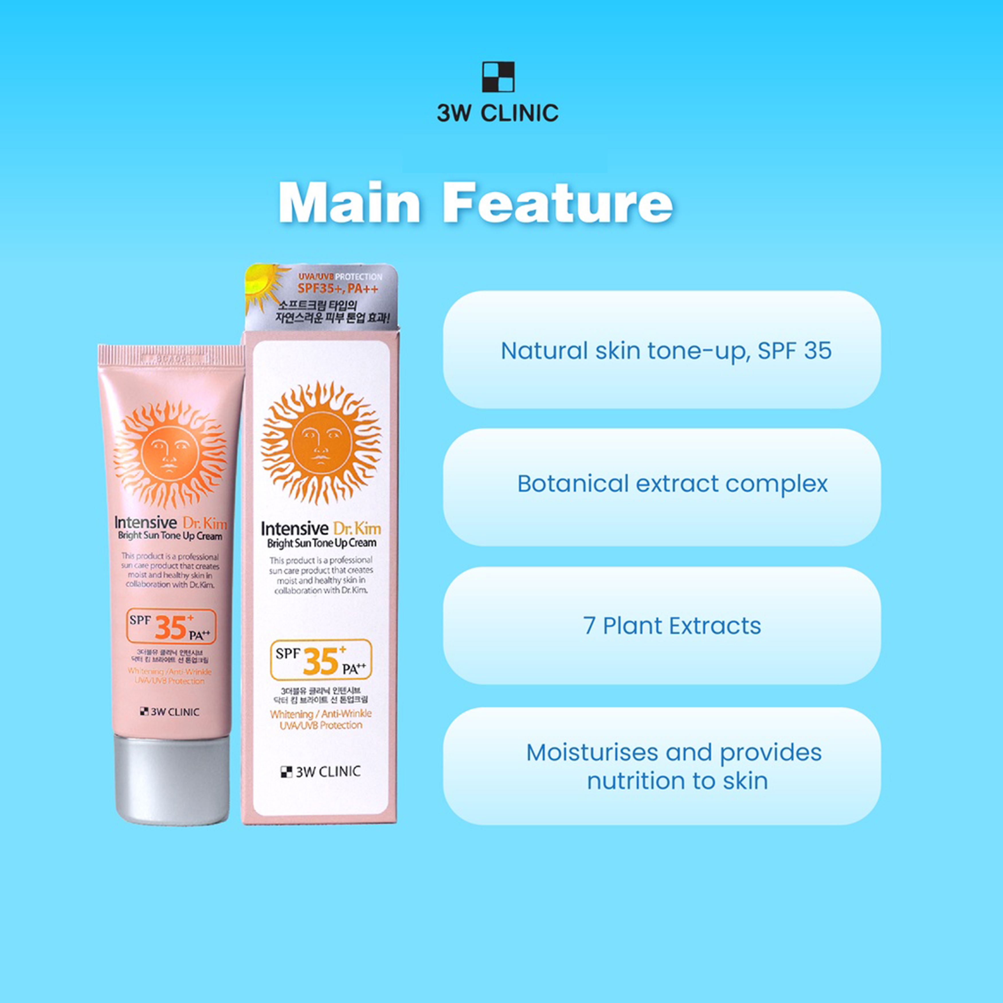 3W CLINIC Sunscreen UV Sun Block BB Cream Sunscreen Brightening SPF50 ...