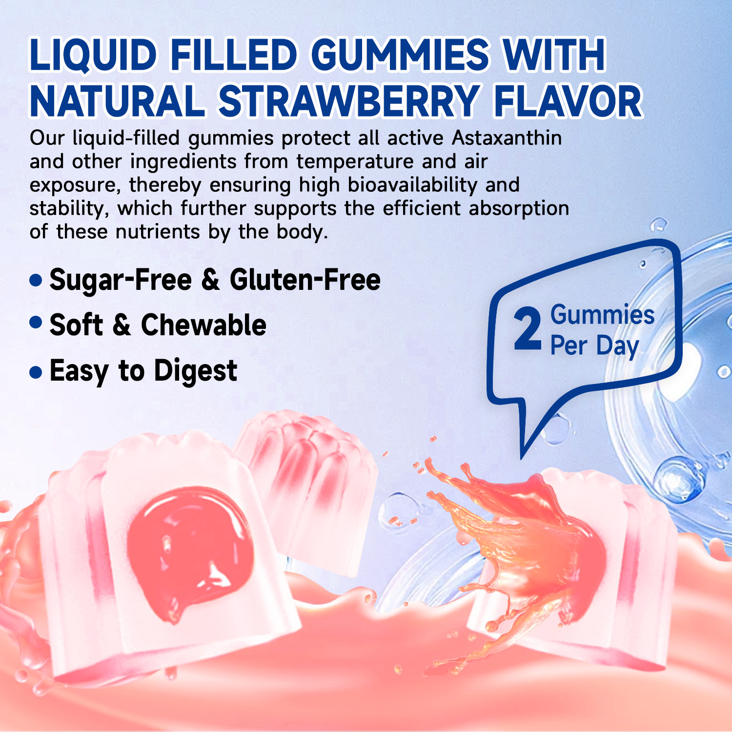 Ozmolts Astaxanthin Gummies Promotes Skin Firmness and Supports Heart ...