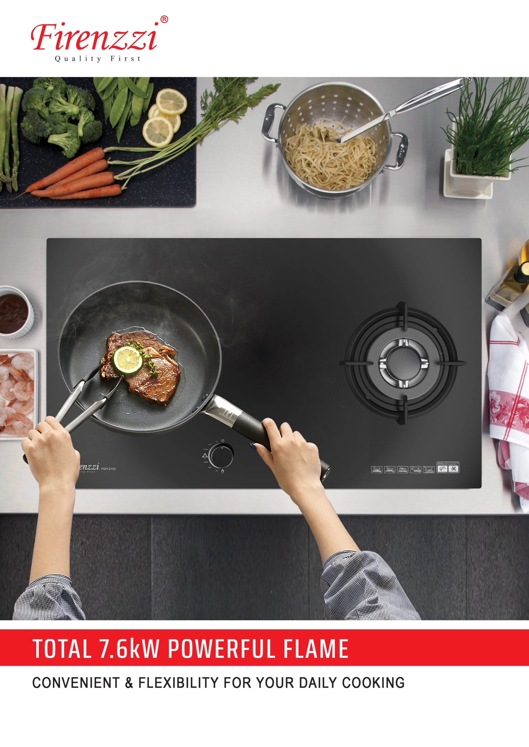 【Free Shipping + Free Install】Firenzzi Gas Hob FGH-2123 | 2 Burner ...