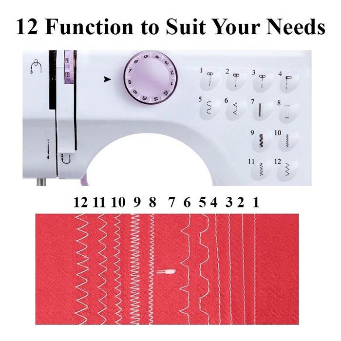 YASM-505A Pro Mini Sewing Machine – 12 Stitch Portable Electric Mesin Jahit for Home Use ...