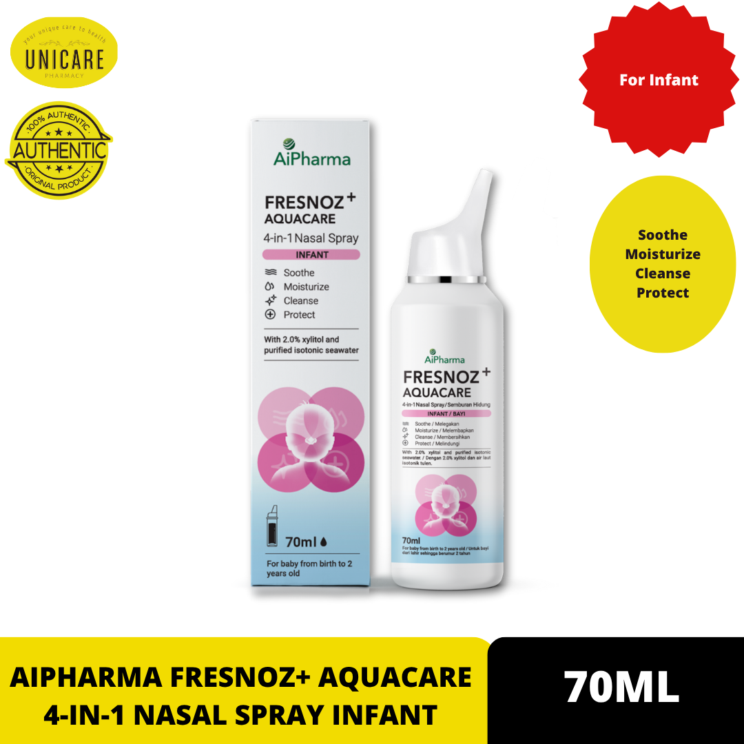 AIPHARMA FRESNOZ+ AQUACARE 4-IN-1 NASAL SPRAY INFANT 70ML | Semburan ...