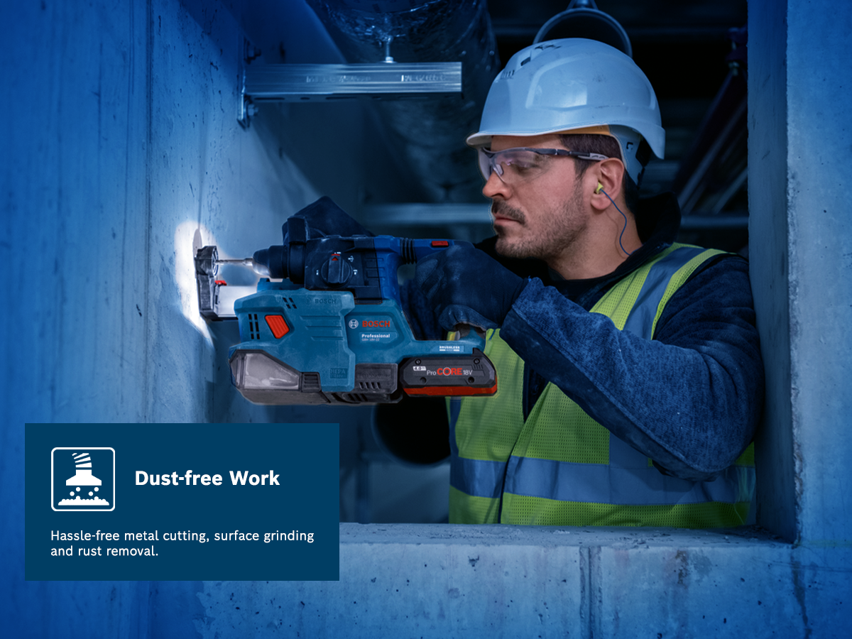 BOSCH GBH 185-LI Professional Cordless Rotary Hammer With 1 Battery ...